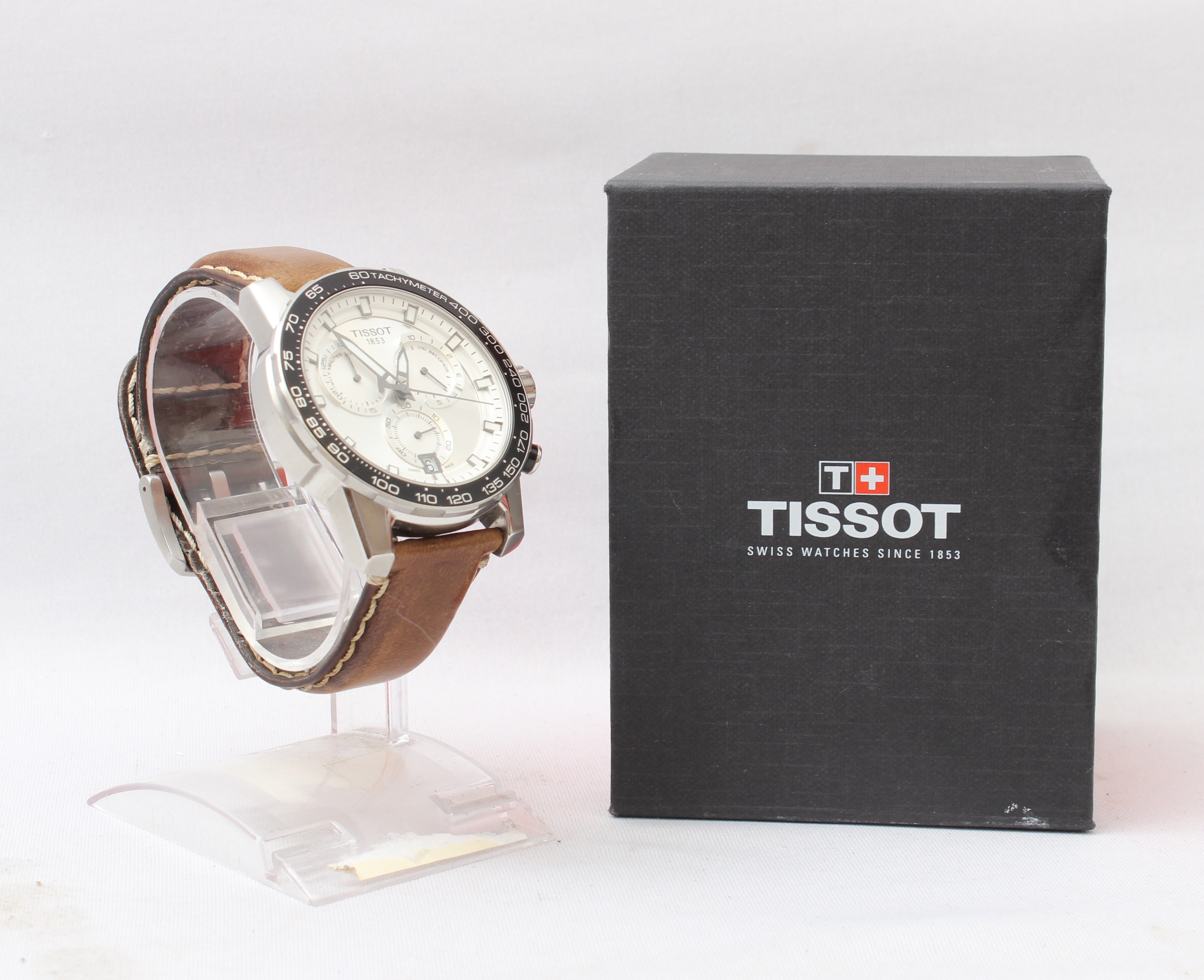 Pre-owned Tissot SuperSport Chronograph 45.5mm White Face Men's Wrist ...